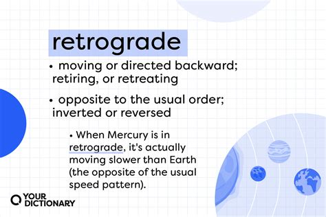 What Does Retrograde Mean Yourdictionary