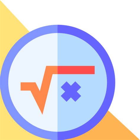 Square Root Basic Straight Flat Icon