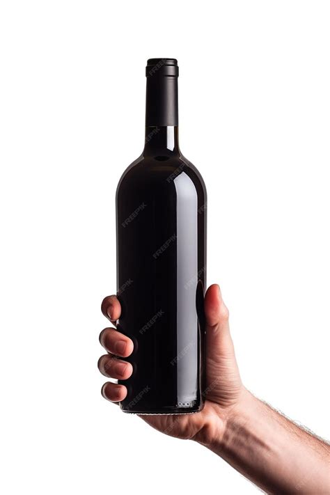 Premium Ai Image Whine Bottle Mockup Blank Label