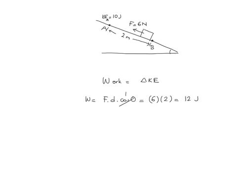 a 2 0 kg block slides down a frictionless incline from point a to point