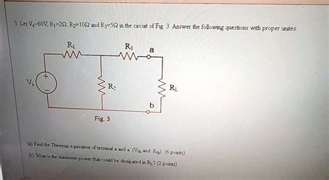 solved 3 let v 60v r1 2Ω r2 10Ω and r3 5Ω in the circuit