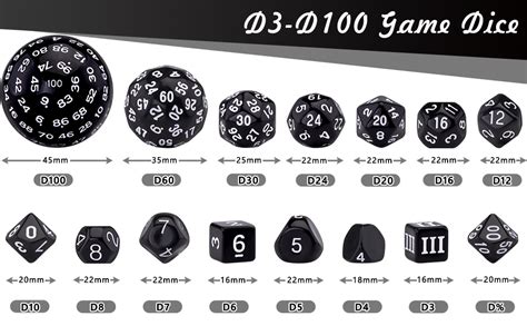 Siquk 15 Pièces Ensemble De Dés Polyédriques D3 D100 Jeu De Dés Dés