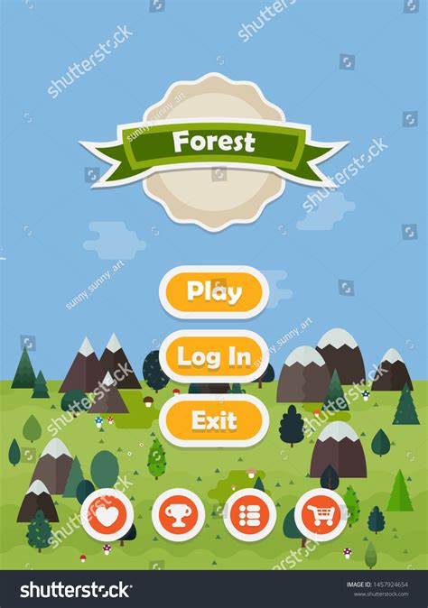 Menu Graphical User Interface On Screen Stock Vector Royalty Free 1457924654 Shutterstock