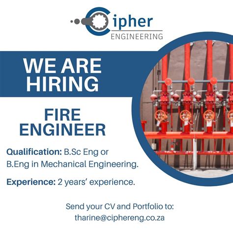 Cipher Engineering Pty Ltd On Linkedin Hiring Fire Engineer