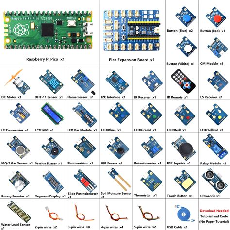 Adeept Ultimate Sensor Kit For Raspberry Pi Pico Included With Sensor Modules Oz Robotics