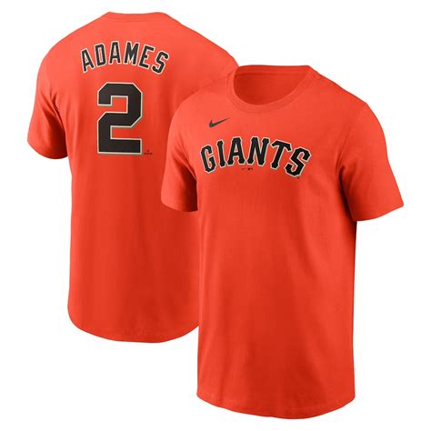 Mens San Francisco Giants Willy Adames Nike Orange Fuse Name And Number