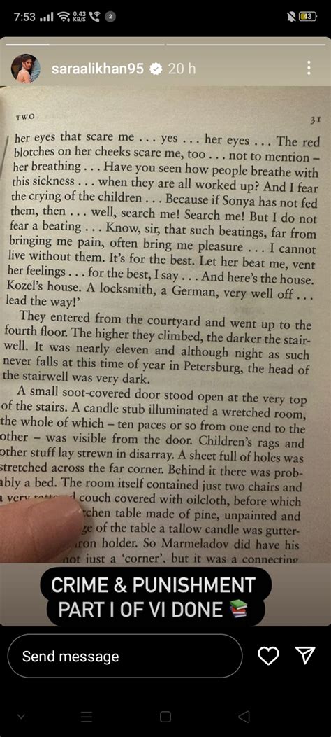 Sara Insta Story R Bollyblindsngossip