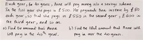 A Level Maths Modelling With Series Ie Sequences Exam Style