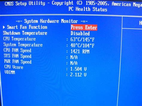 Bios Cpu Temp