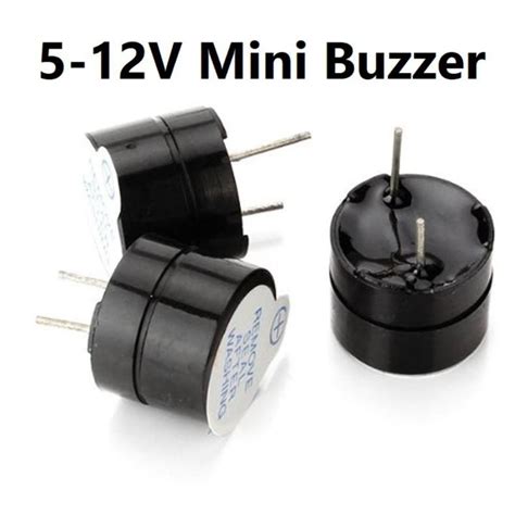 3pcs Balck 12mm Diameter Universal Mini Buzzer Piezoelectric 3v 5v 12v