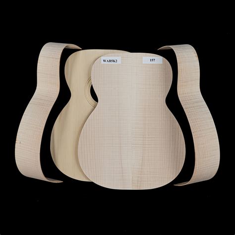 Woodstax Flame Maple Om Guitar Kit Bolt On Neck 157 Stewmac