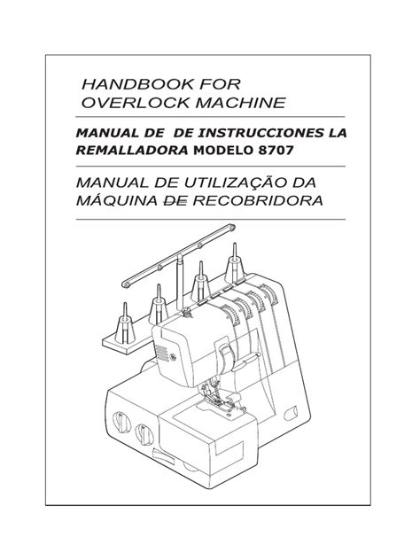 Manual De Recubridora 8707 En Es Pt Pdf