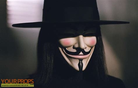 V For Vendetta Guy Fawkes Mask Replica Replica Movie Prop
