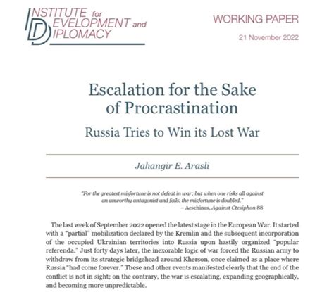 The Latest Idd Analytical Policy Brief By Jahangir Arasli Assesses The The Latest Idd Analytical Policy Brief By Jahangir Arasli Assesses The