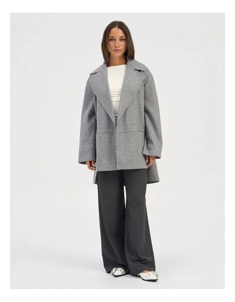 Only Nancy Loose Coat In Grey Myer