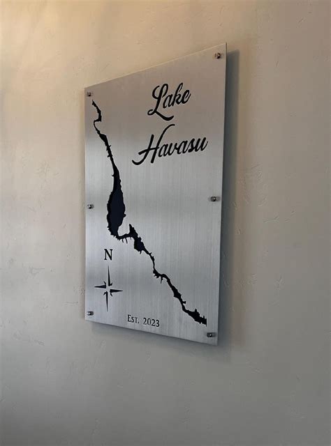 Lake Havasu Metal Lake Map Metal Lake Maps