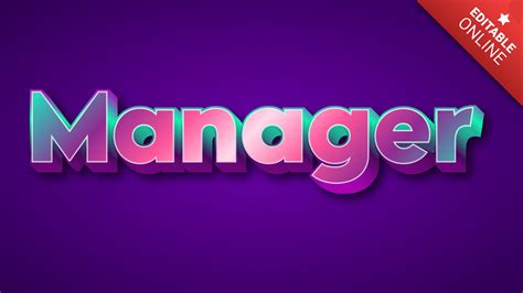 Manager Text Effect Generator