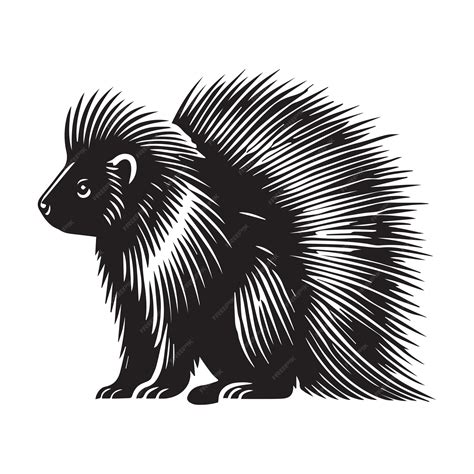 Porcupine Silhouette Clipart Porcupine Rodent Vector Illustration In