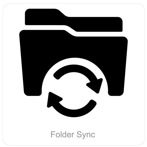 Folder Sync And Folder Icon Concept Vector Art At Vecteezy