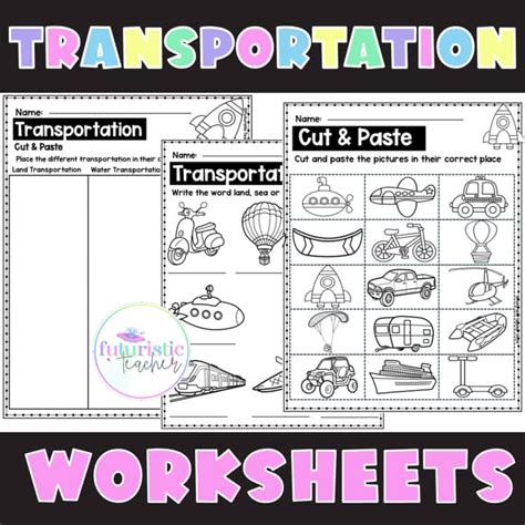 Forms Of Transportation Worksheets Transportation Posters Tpt