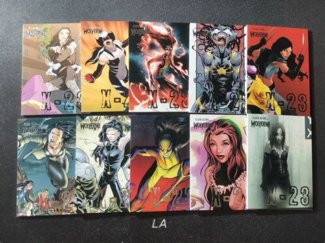 【la拍卖】2023 Marvel Fleer Ultra Wolverine 漫威金刚狼系列 X 23 劳拉 金尼 Wolverine 新一任金刚狼 X23特卡 10张套卡 一套齐 10张套