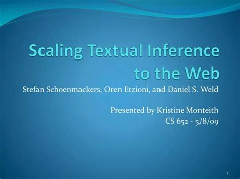 ppt scaling textual inference to the web powerpoint presentation free download id 1688354