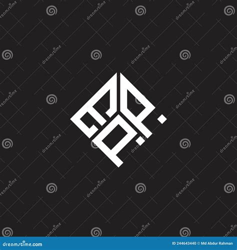 Diseño De Logotipo De Letra Epp En Fondo Negro Concepto Del Logotipo
