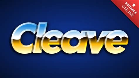 Cleave Shiny Chrome Layer Style Text Effect Generator
