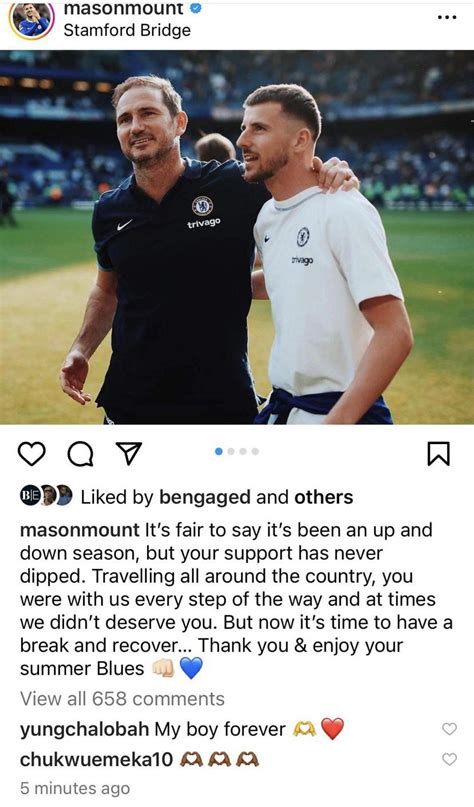 Mounts Message To The Fans Instagram R Chelseafc