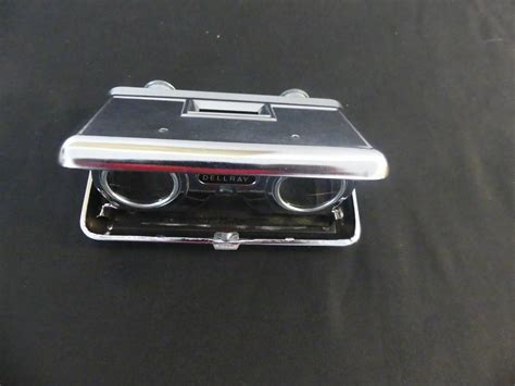 Lot 350 Vintage Dellray Crystar Lens 25x Made In Japan Opera Glasses Chrome Case Hidden