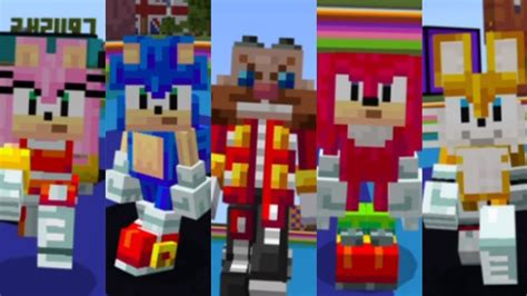 Minecraft Sonic The Hedgehog Dlc All Custom Skin Models Youtube
