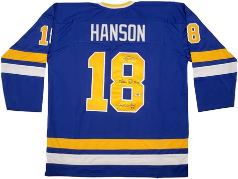 The Hanson Brothers Signed Chiefs Hockey Jersey Psa Loa