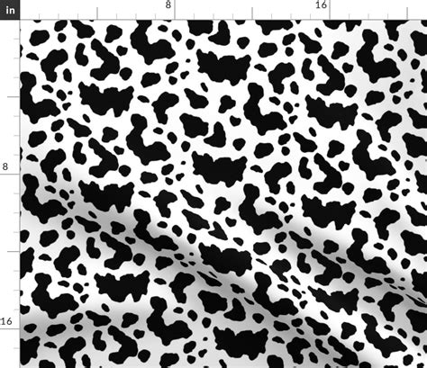 Cow Print Black And White Western Fabric Spoonflower