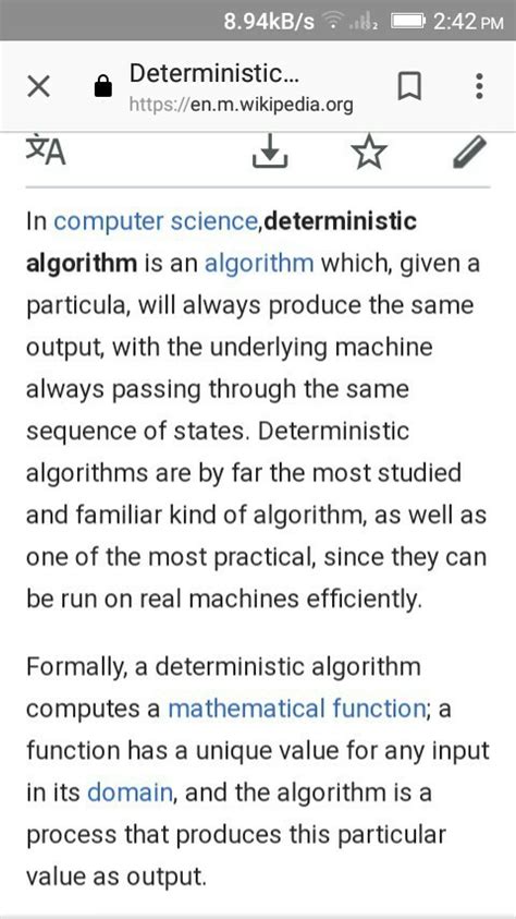 Advantages Of Deterministic Algorithm Example