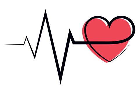Black Ecg Heartbeat Line Into Filled Colour Heart 18881925 Vector Art