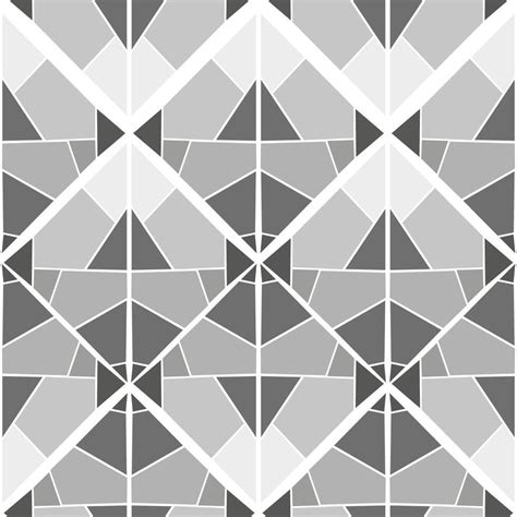 Seamless Vector Pattern With Stained Glass Gray White Achromatic