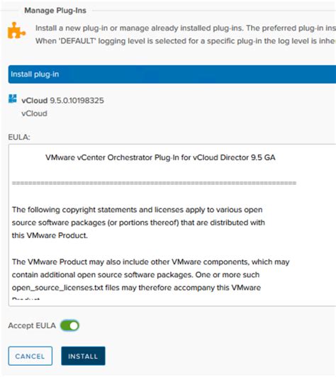 how to install and start to use vmware vrealize orchestrator plug in for vcloud director 9 5