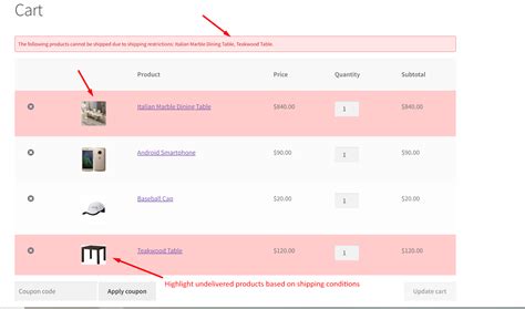 How To Highlight Products In Woocommerce Cart Based On Shipping Class