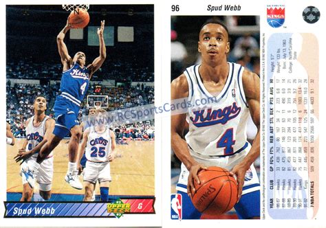 Spud Webb Basketball Card Sacramento