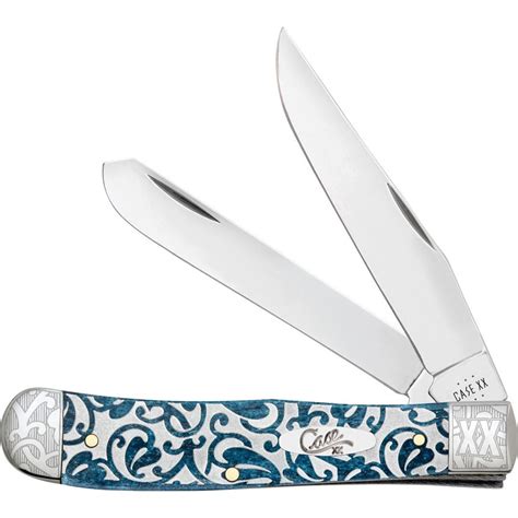 Case Xx 10750 Trapper Knife Mediterranean Blue Bone Handles Knife