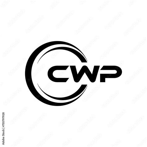 Cwp Letter Logo Design With White Background In Illustrator Cube Logo