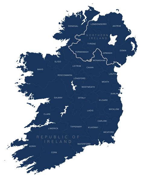 Map Of Irish Counties Royalty Free Editable Vector Map Maproom