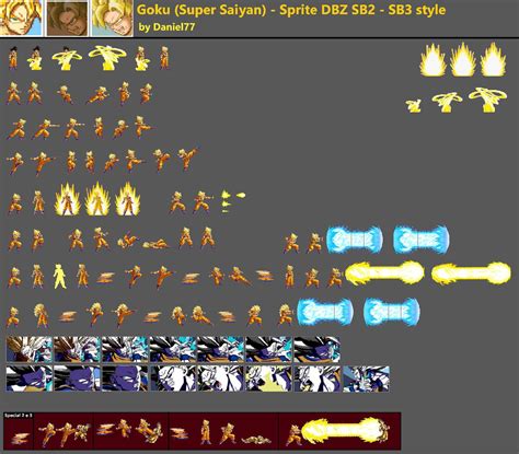 Goku Ss Sprite Sheet Dbz Sb2 Sb3 Style By Daniel77yt On Deviantart