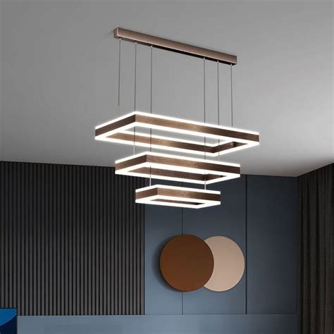 New Design Rectangular Led Pendant Light Suitable For Modern Luxury Living Room Dining Room