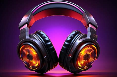Premium Ai Image Neon 3d Image Of Custom Headphones Colorful Uiux Ui Ux On Generative Ai