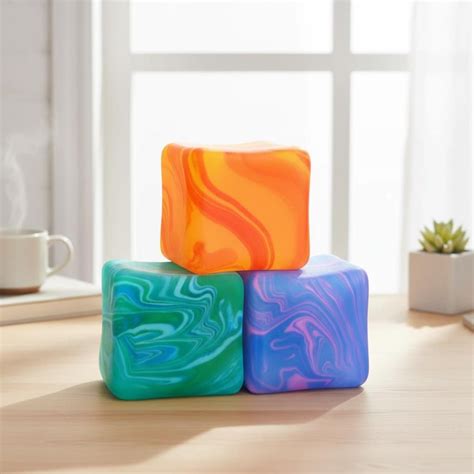 Needoh Flow Pattern Square Stress Relief Toy Slow Rebound Maltose Squishy Fidget Squeeze