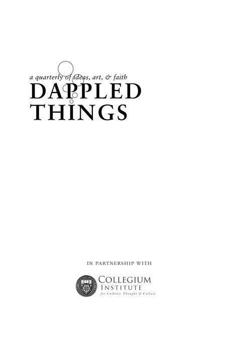 Dappled Things Magazine Candlemas 2024 Back Issue