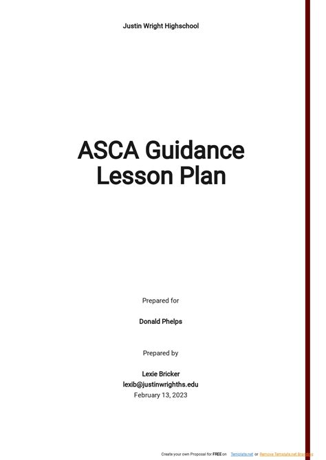 Asca Needs Assessment Template