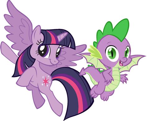 Twilight Sparkle And Spike Render By Rushmaniax On Deviantart