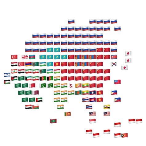Asia Emoji Flag Map Quiz